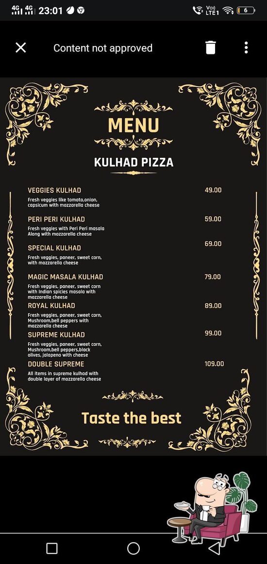 Rao's kulhad pizza, Bengaluru - Restaurant menu, prices and reviews