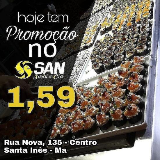 Carta del restaurante San Sushi e Pizza, Santa Inês