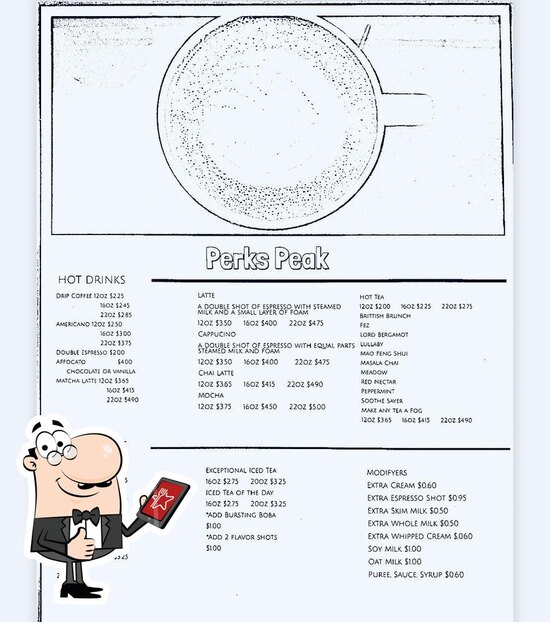 Menu at Perks Peak desserts, Leo-Cedarville