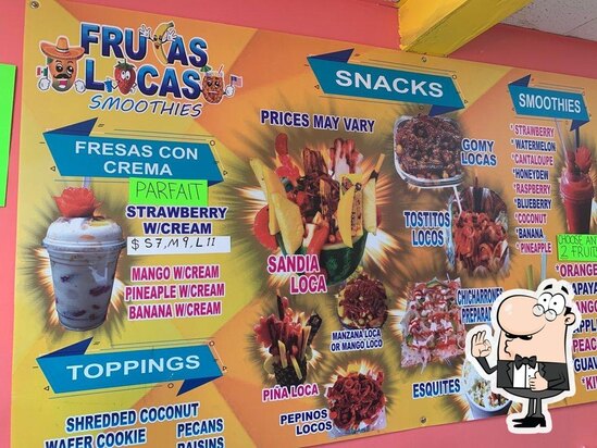 Menu at Frutas Locas pub & bar, Scranton