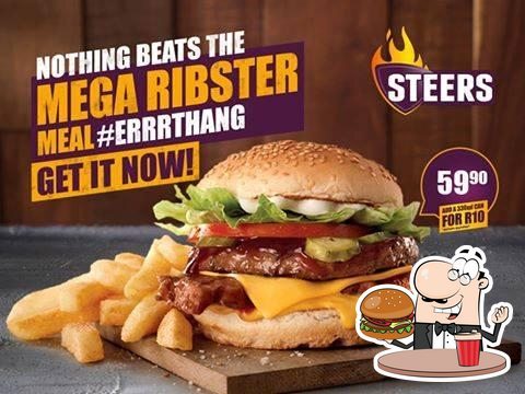 Menu at Steers restaurant, Ermelo, 125