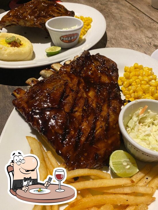 Menu at Poka Ribs restaurant, Yogyakarta