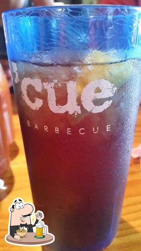 Menu at Cue Barbecue, Cumming
