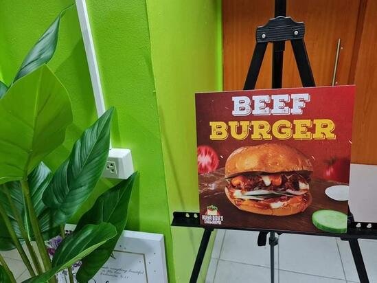 Menu at Kuya Boy's Shawarma restaurant, Gumaca