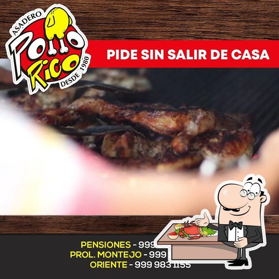Menu at Pollo Rico restaurant, Merida, C. 5ᴱ 524