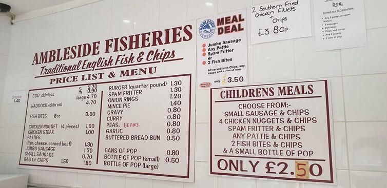 Menu at Ambleside Bakery, Seaham