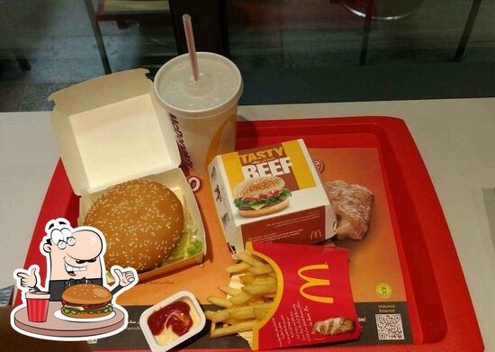 Menu at McDonald's restaurant, Dubai, Dubai Media City