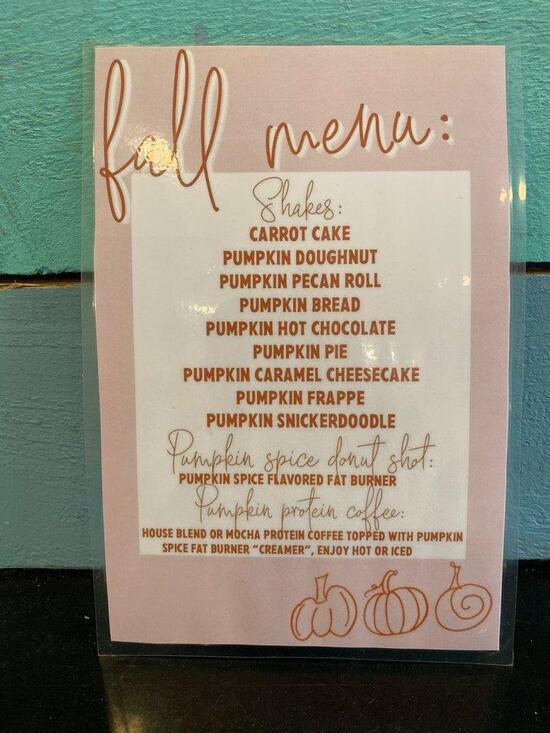 Menu at Island Nutrition pub & bar, Hilton Head Island