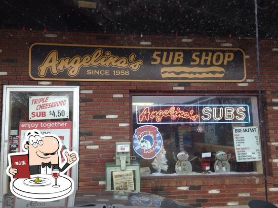 Menu at Angelina's Sub Shop restaurant, North Adams