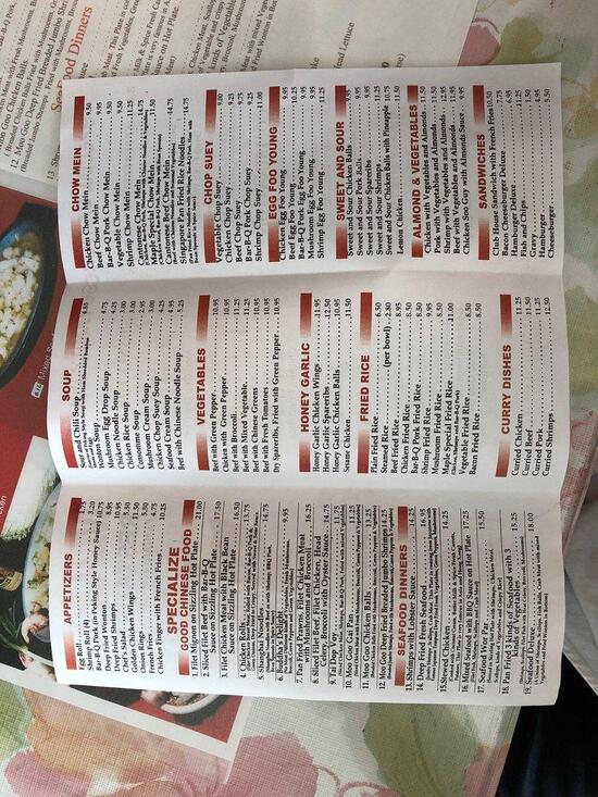 Menu at Maple Restaurant, Elliot Lake