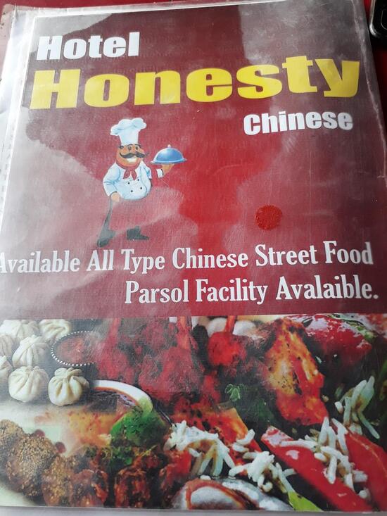 Menu at Honesty Restaurant, Loni