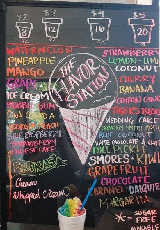 Menu at The Flavor Station restaurant, Broken Bow