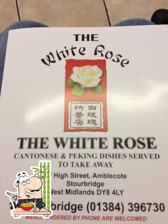 Menu at The White Rose fast food, Stourbridge