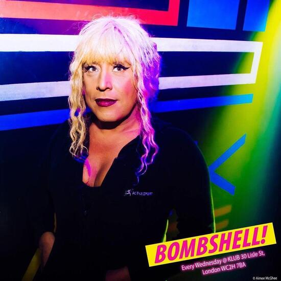 Menu at Bombshell club, London