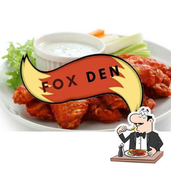 Menu at Fox Den restaurant, Athabasca