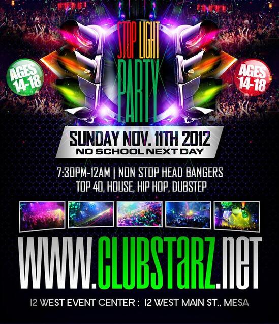 Menu at Club Starz-Arizona, Tempe