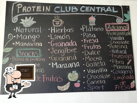 Menu at Protein Club Central, Campeche