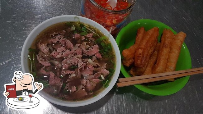 Menu at Phở Bích Thủy restaurant, Hanoi