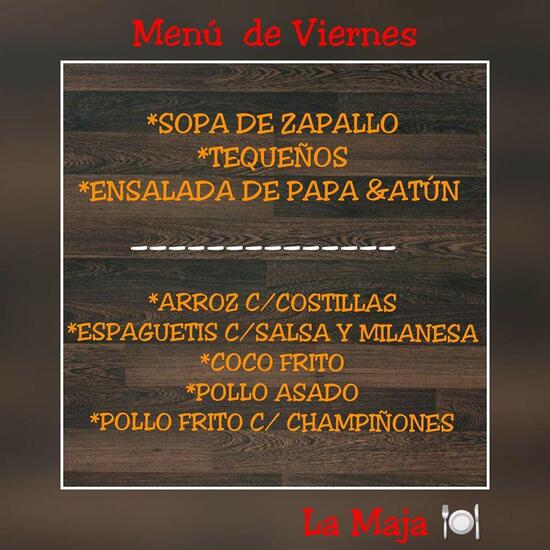 Carta de La Maja Gastro Bar, Peru