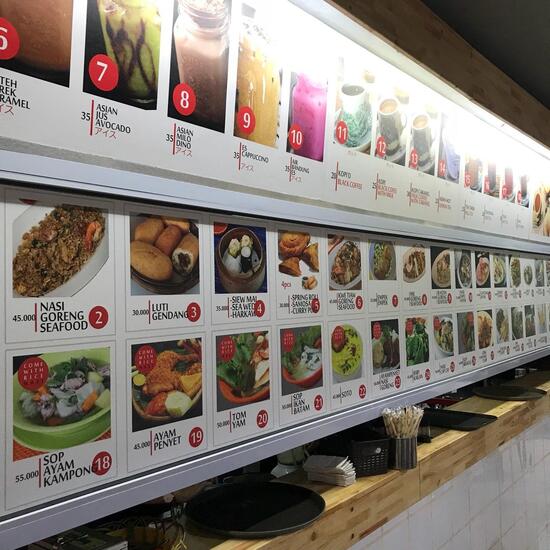Menu at Food Stall restaurant, Batam, 43J4+958
