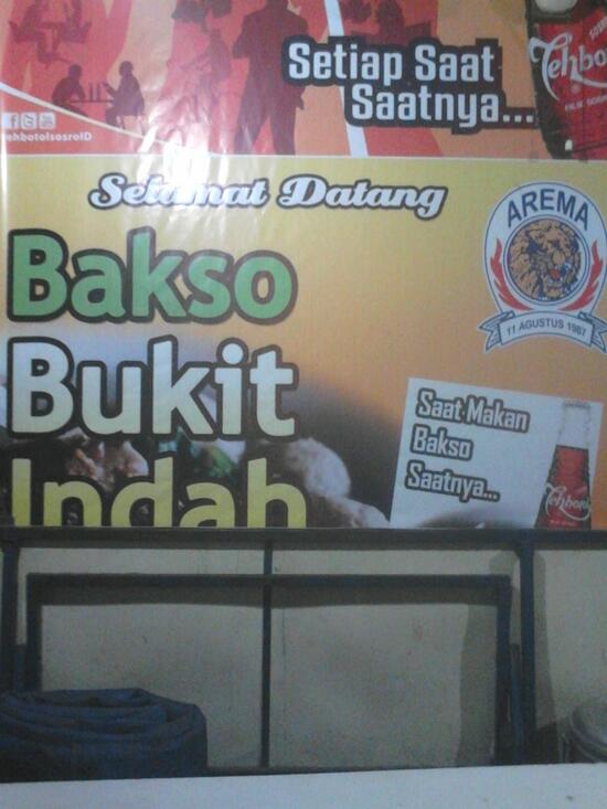 Menu at Bakso Bukit Indah restaurant, Batam, Jalan Kapling Lama
