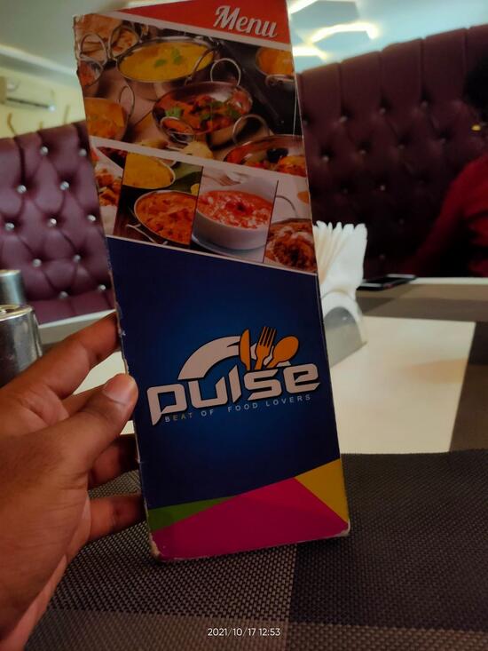 Menu at Pulse Restaurant, Tirupati