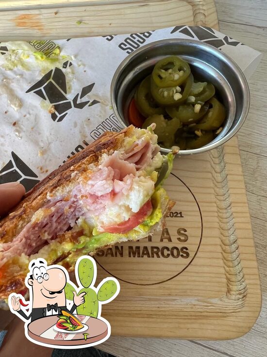 Menu at Tortas San Marcos restaurant, Aguascalientes