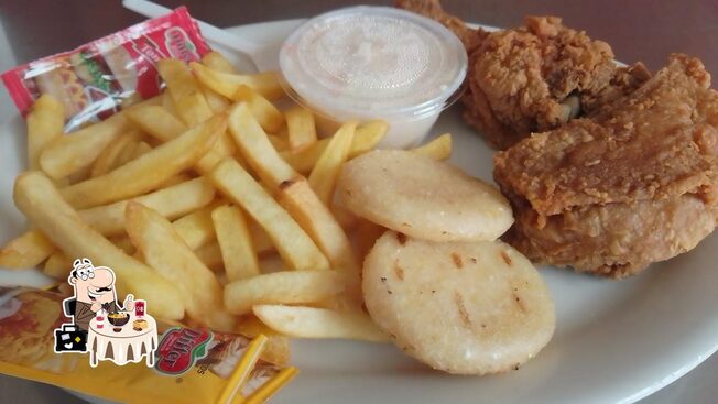 Menu at Pollolandia restaurant, Envigado