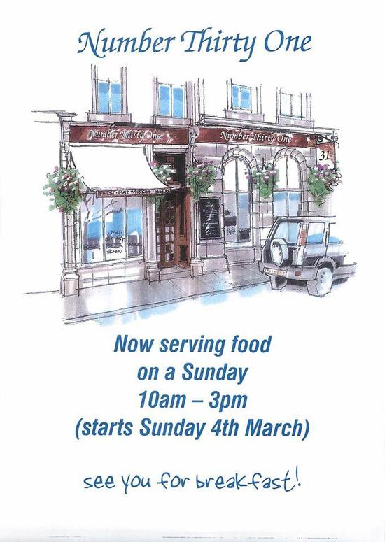 Menu at Number 31 pub & bar, Blairgowrie