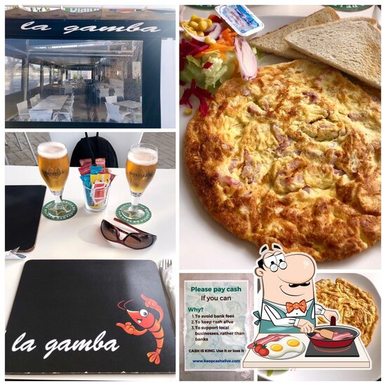 Menu at La Gamba restaurant, Torre de la Horadada