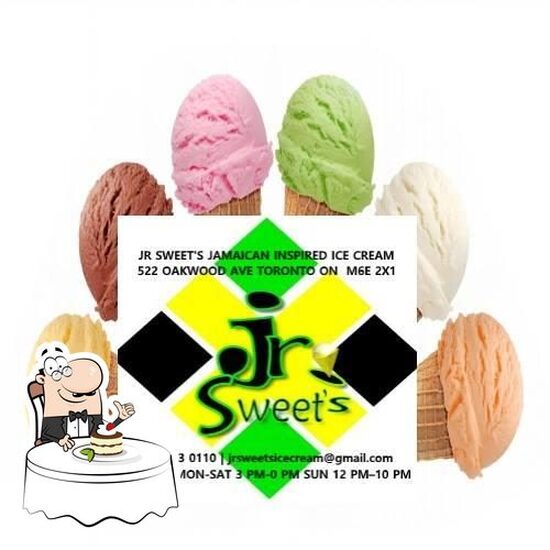 Menu at Jr Sweets Jamaican Inspired Ice Cream restaurant, Toronto