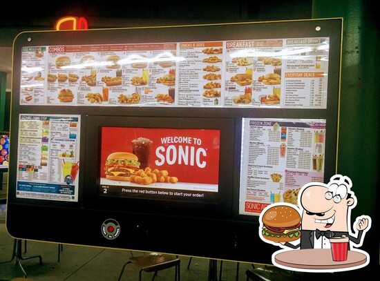 Menu at Sonic Drive-In fast food, Hesston