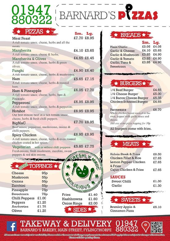 Barnard's, Robin Hood's Bay - Restaurant menu, prices and reviews