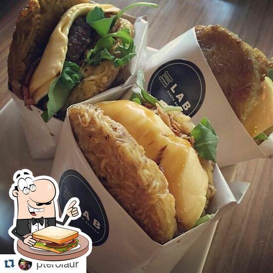 Menu at LAB ramen burger restaurant, Bangkok