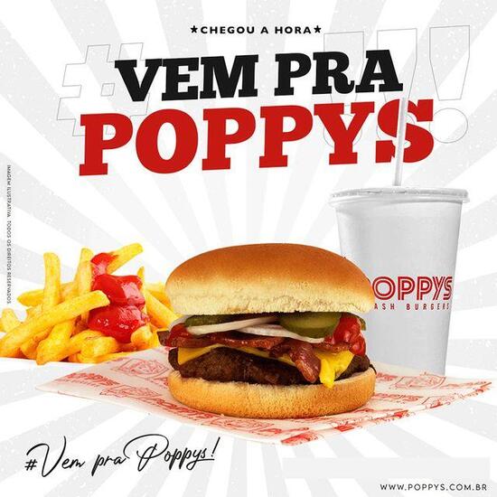 Menu at Poppys restaurant, Imperatriz, R. Godofredo Viana