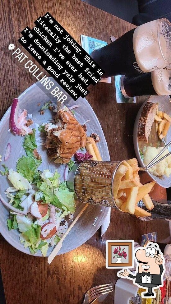 Menu at Pat Collins Bar, Adare