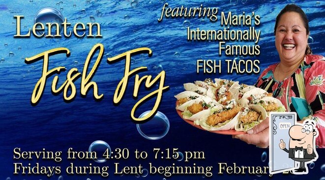 Menu at St. Joseph Catholic Church Lenten Fish Fry, Manchester