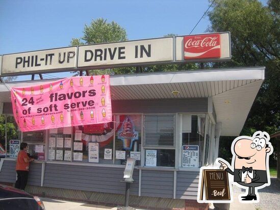 Menu at Phil-It Up Drive In, Jersey Shore