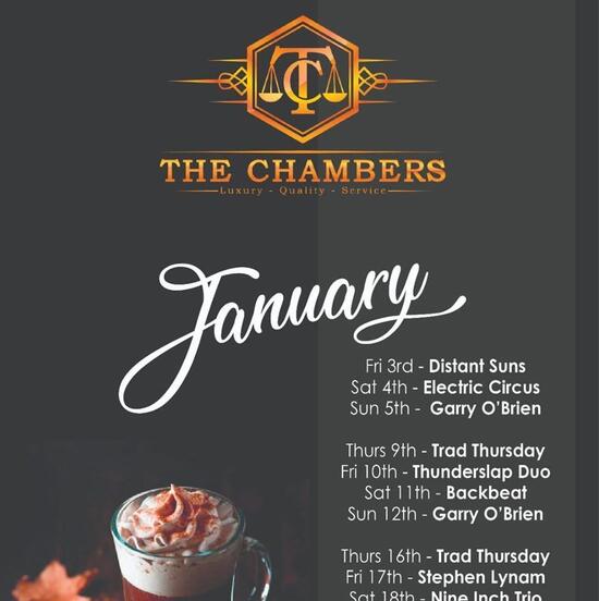 Menu at The Chambers Bar, Mullingar