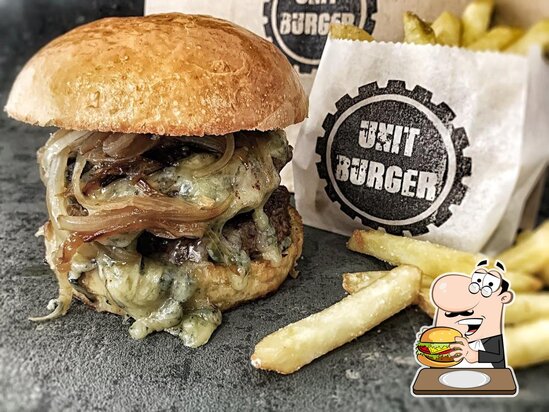 Menu at Unit burger restaurant, Exeter