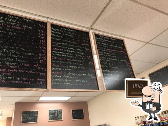 Menu at North Pole Crepery restaurant, North Pole