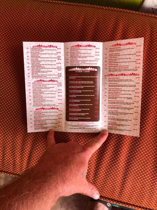 Menu at Nepali Chulo Indian Cuisine restaurant, Fort Worth