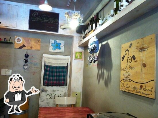 Menu at Uncle Bean cafe, Seoul, Sinjeongjungang-ro