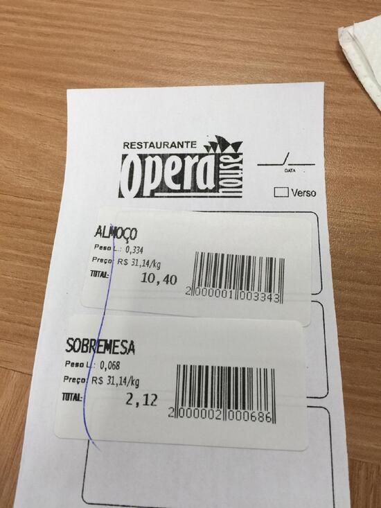 Menu at Restaurante Opera House, Curitiba