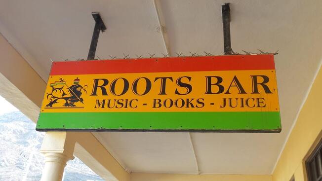 Menu at roots bar, Cape Town, 9 Church Rd