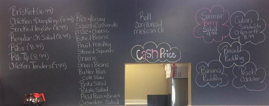 Menu at Canecutters restaurant, Demopolis