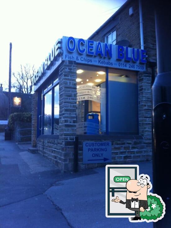 Menu at Ocean Blue restaurant, Sheffield