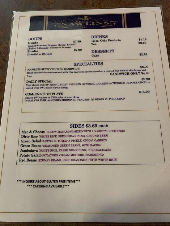 Menu at The Remnant Of Nawlins restaurant, Bryan