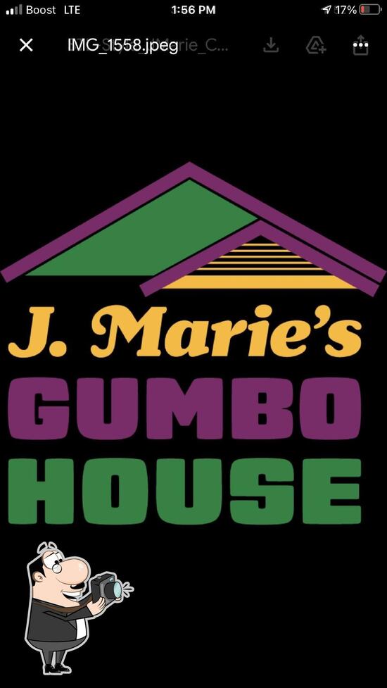 Menu at J Marie’s Gumbo House restaurant, St. Louis