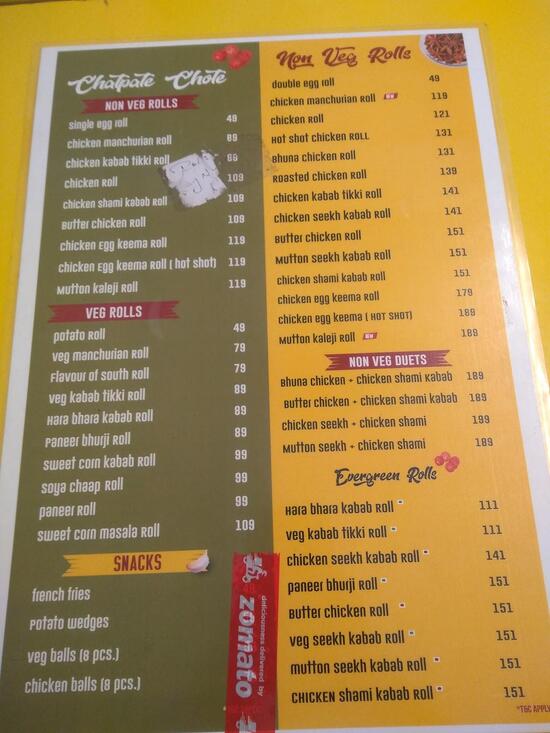 Menu at ROLLS KING, Ghaziabad, MCWH+QG6